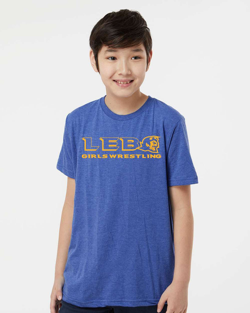 Lebo Girls Wrestling Royal Premium Tee Gold Print – TownieTime